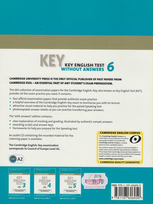 Cambridge key English test. Level 6. Per la Scuola media. - Libro ...