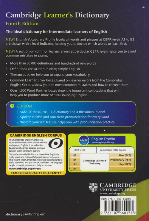 Cambridge learner's dictionary. Con CD-ROM - Libro Cambridge 2012 | Libraccio.it