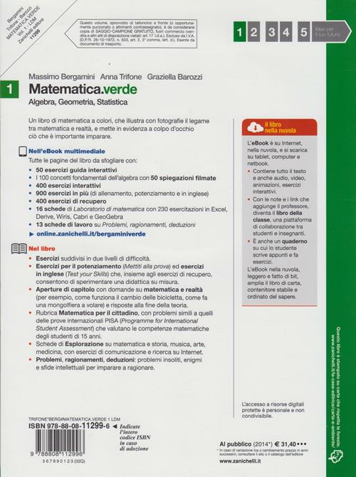 Matematica.verde. Algebra. Geometria. Statistica. Per le Scuole ...