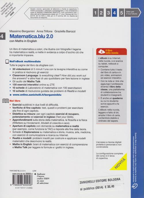 Matematica.blu 2.0. Per le Scuole superiori. Vol. 4 - Massimo Bergamini ...