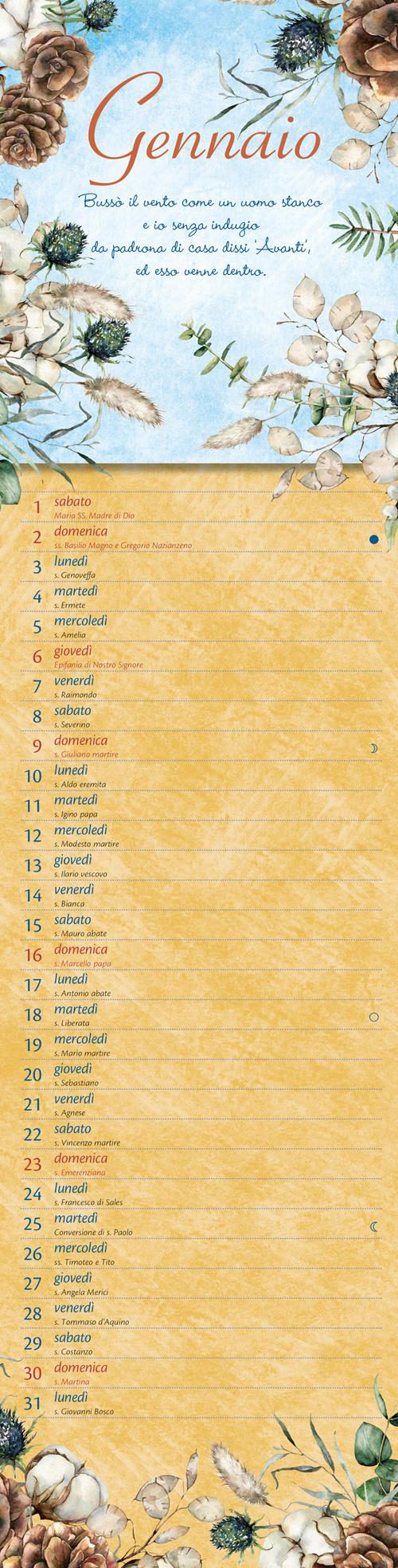 Emily. Calendario 2022 da parete (12,5 x 48) - Libro Demetra 2021 ...