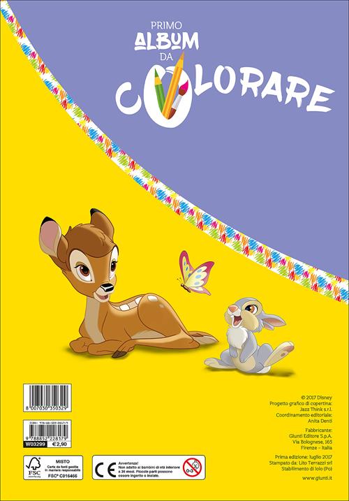 Bambi. Primo album da colorare - Libro Disney Libri 2017, Primo album ...