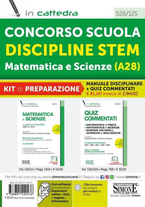 Concorso Scuola Discipline STEM Matematica e Scienze (A28). Kit di preparazione al concorso ...