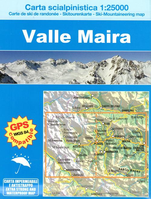 Valle Maira 1:25000. Carta dei sentieri-Carte de randonée-Wanderkarte ...